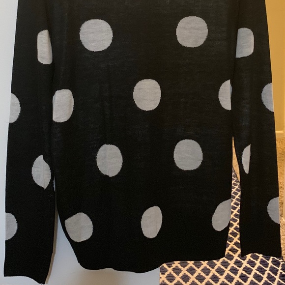 Charming Charlie | Sweaters | Charming Charlie Blackwhite Polka Dot ...